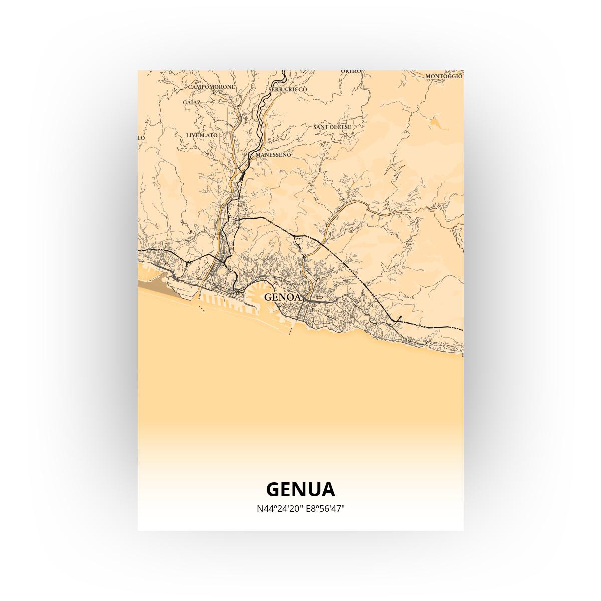 Poster van Genua ~ Printmijnstad