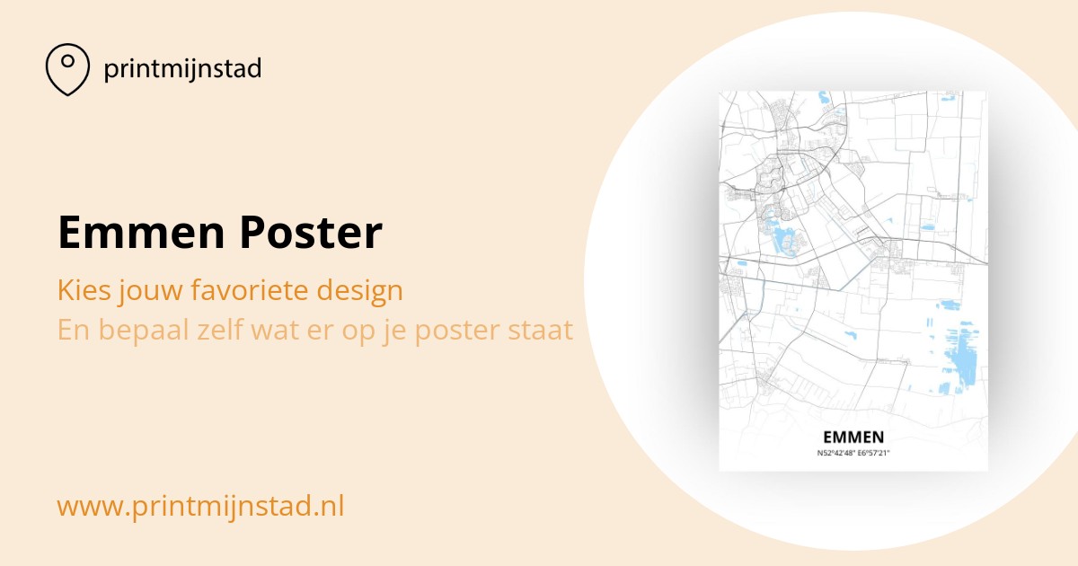 Poster van Emmen ~ Printmijnstad 📍