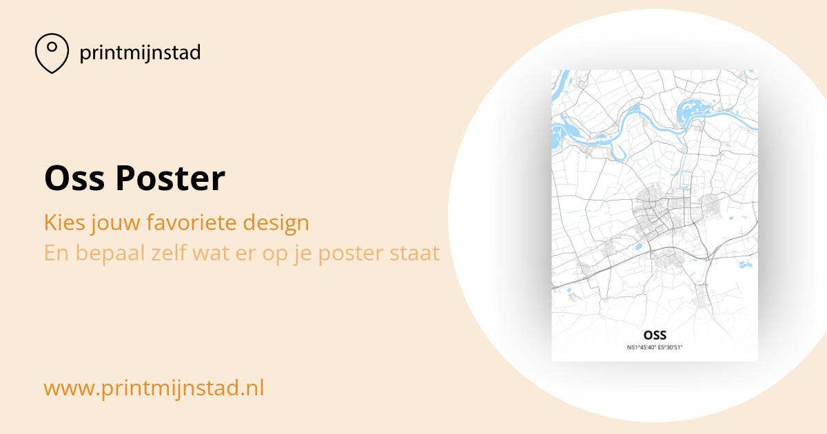 Poster van Oss ~ Printmijnstad 📍